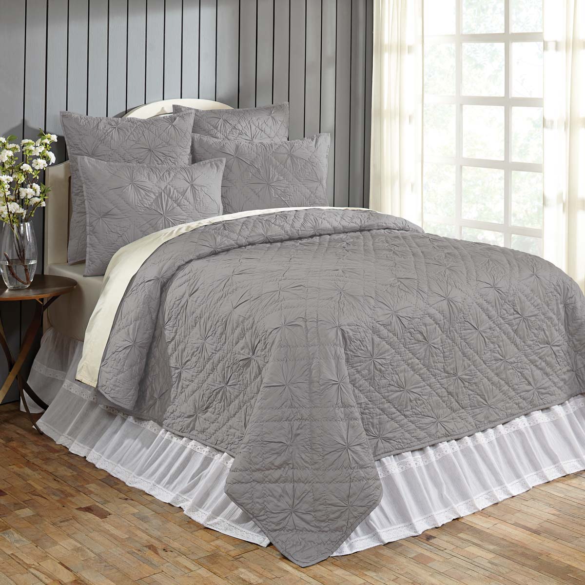 Andrea Pintuck Cotton Quilt (5 colors, 2 sizes) – Emory Valley Mercantile