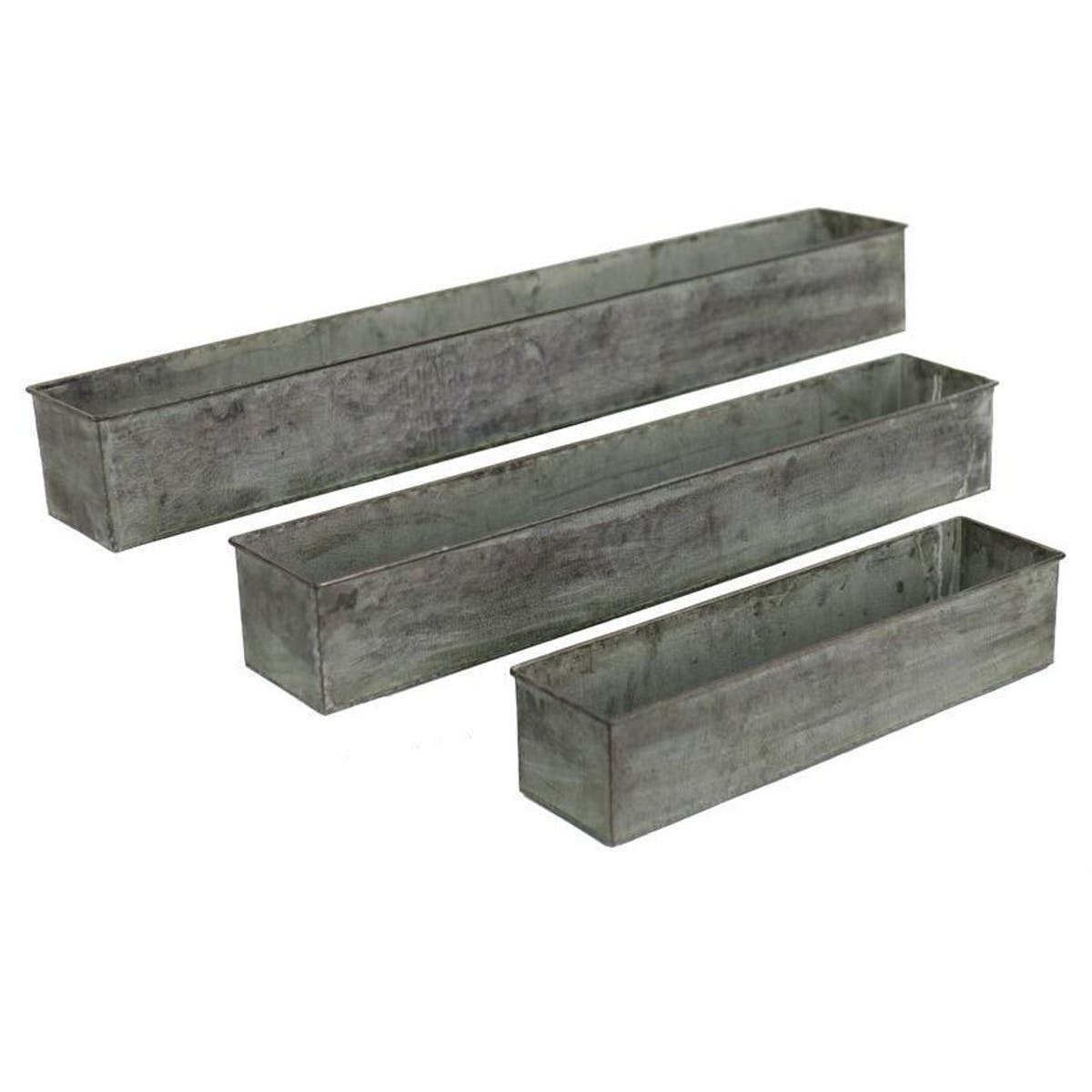 Antiqued Metal Troughs with Copper Finish, Set of 3 – Emory Valley ...